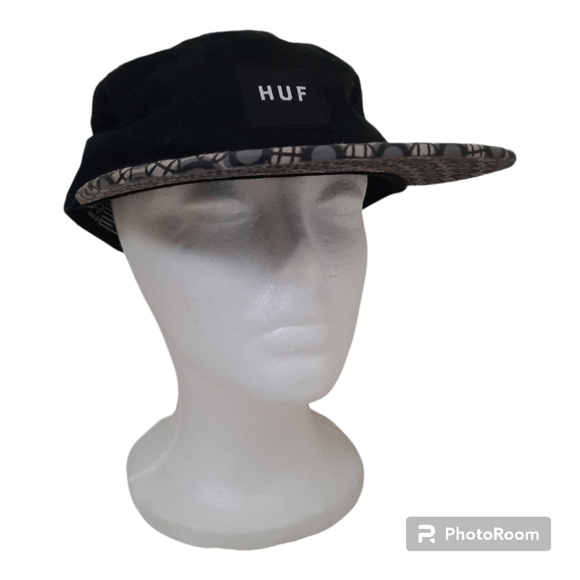 HUF | Accessories | Huf Black Box Logo Print Bill 5 Panel Hat | Poshmark